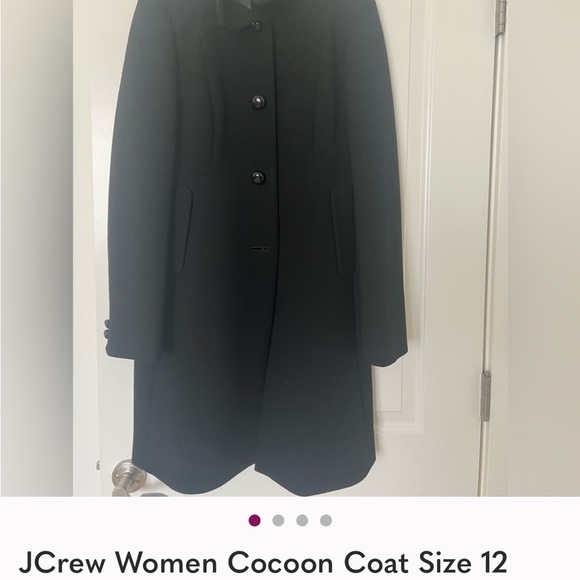 J. Crew | Jackets & Coats | J Crew Womens Elegant Black Pea Coat | Poshmark
